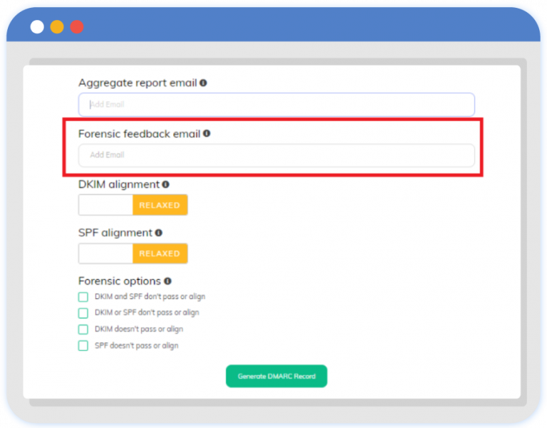 Free DMARC Generator Tool | Generate DMARC DNS Records
