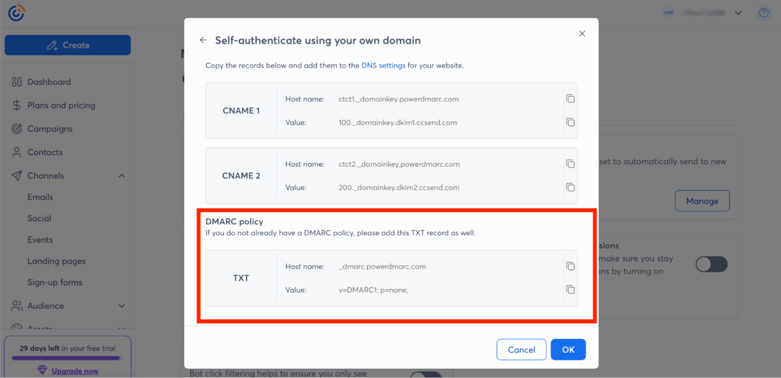 Constant Contact DKIM And DMARC Setup Guide