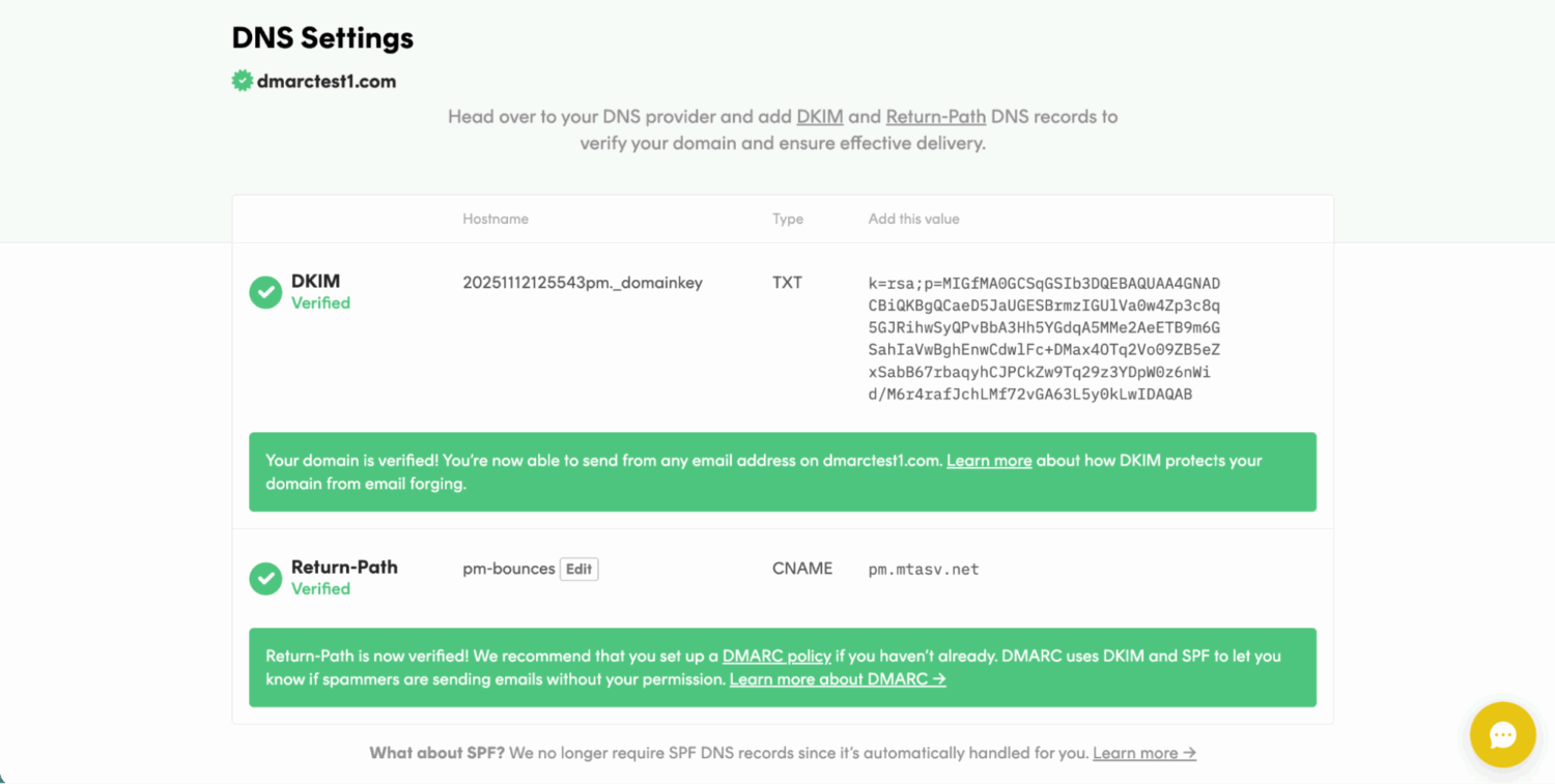 Postmark DMARC, SPF & DKIM Setup (Step-by-Step Guide)